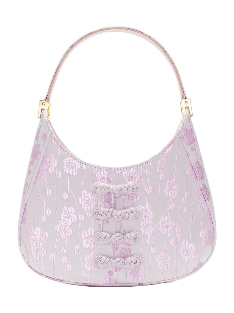 SAU LEE HANDBAGS SAU LEE Jacquard Mini Bag with "Peach Blossom" Pattern